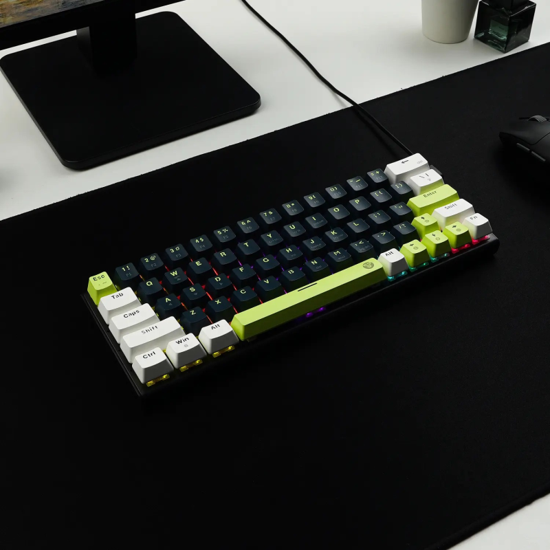 ATOM63 RGB MORI Blue MK874V2 Teclado mecánico factor 60% RED SWT